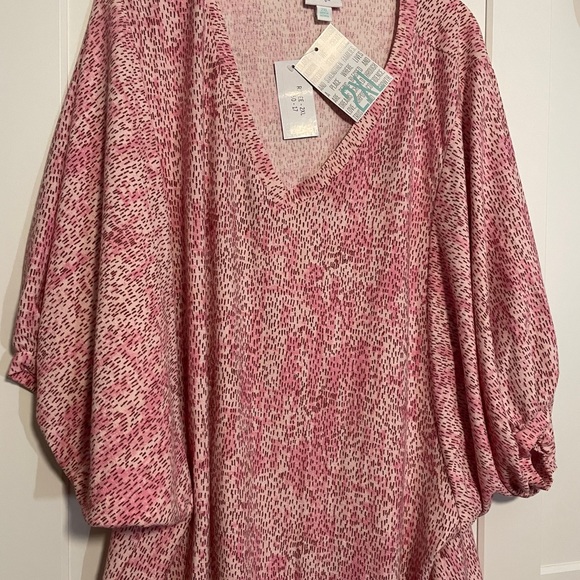 LuLaRoe | Tops | New Lularoe Renee Balloon Sleeve Top 2x | Poshmark